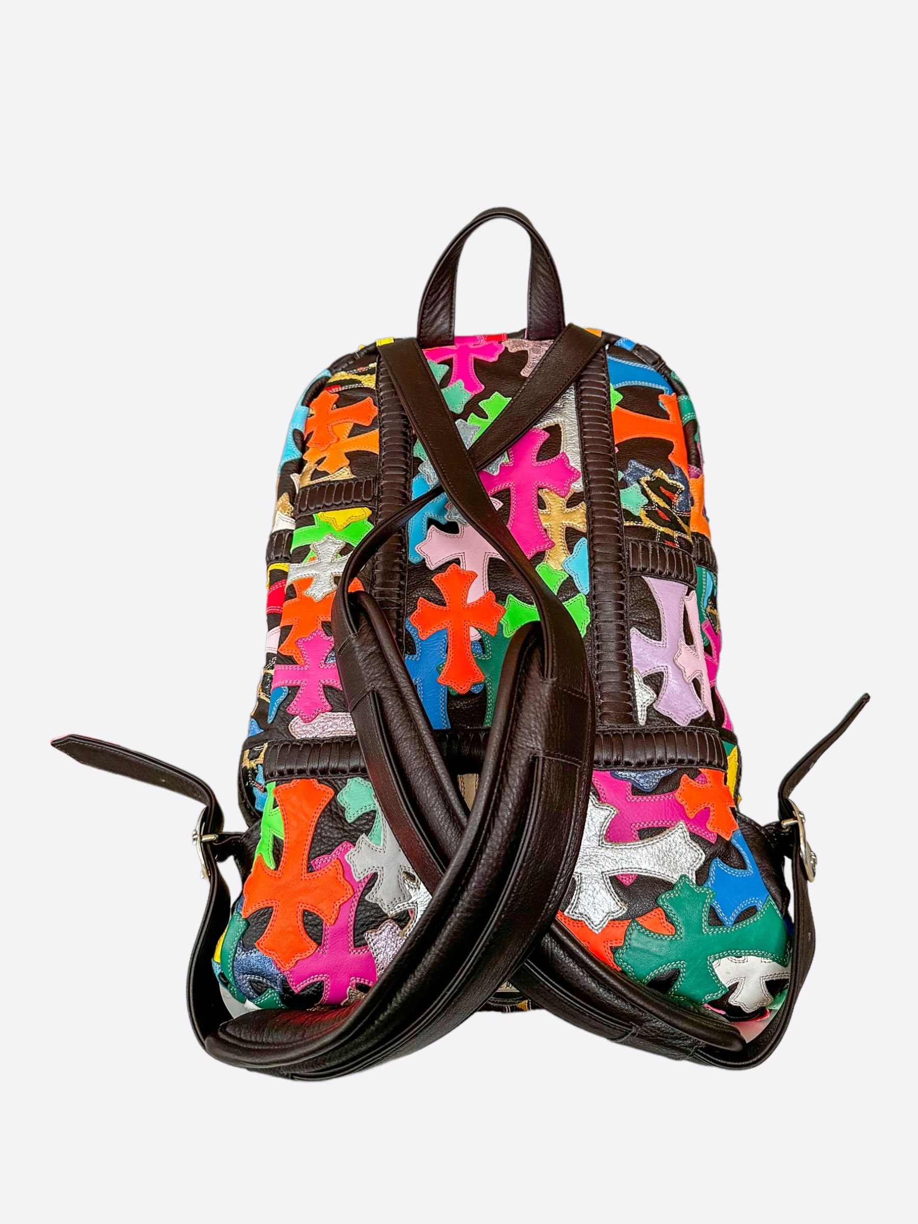 Chrome Hearts Chrome Hearts Black Multicolor Cross Patch Leather ...