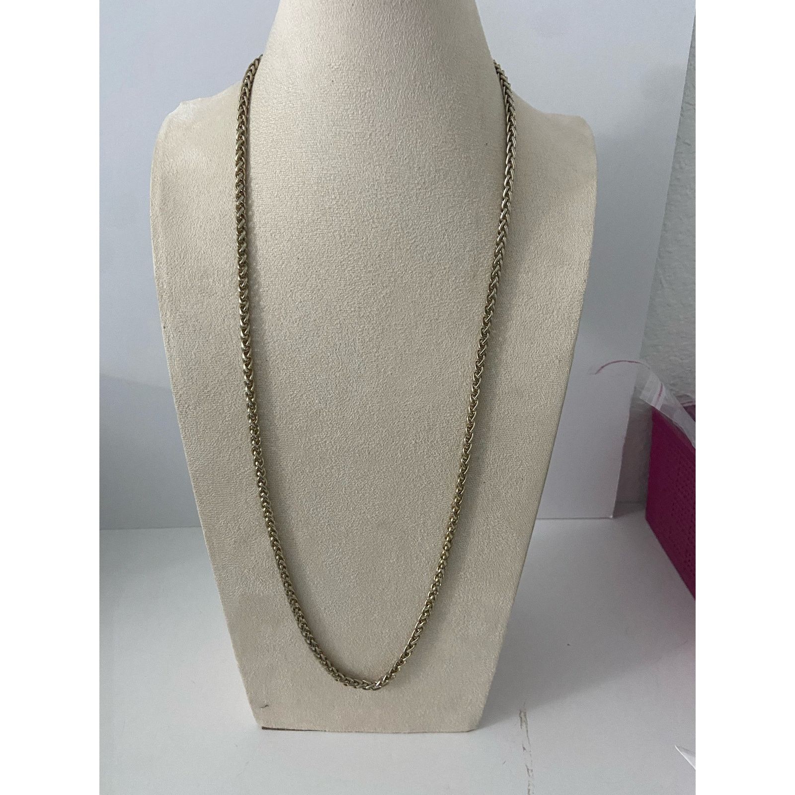 Generic Ann Taylor long wheat chain necklace gold tone | Grailed