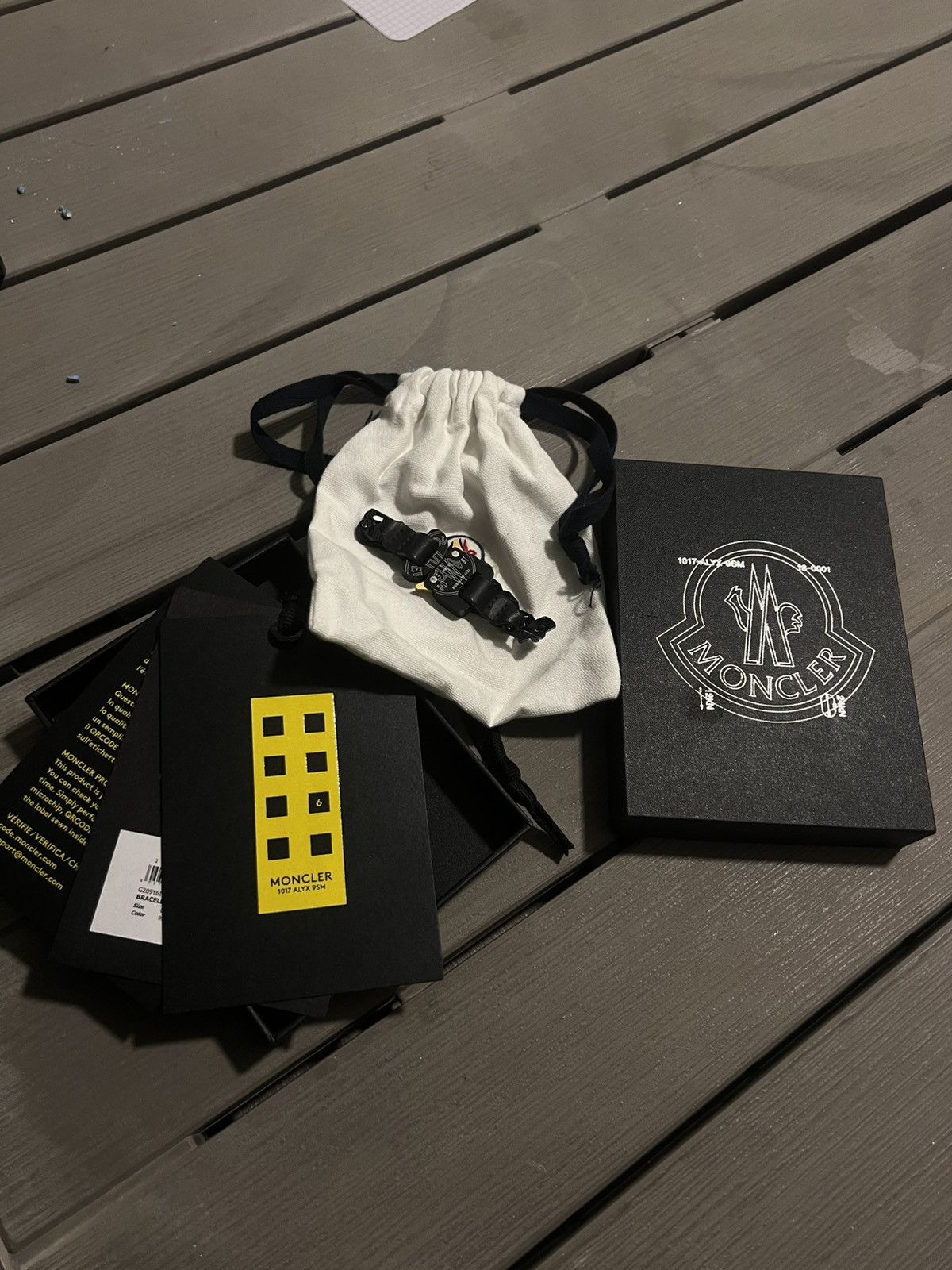 1017 ALYX 9SM × Alyx × Moncler Moncler X Alyx black bracelet | Grailed