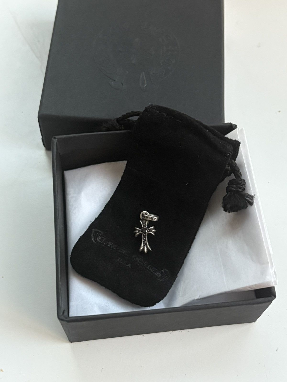 Chrome Hearts Chrome Hearts Black Diamond Pave Baby Fat Charm | Grailed