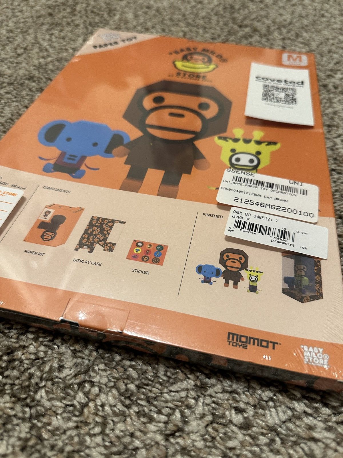 Bape Bape Baby Milo DIY Paper Figure Toy & Display Case Craft Set | Grailed