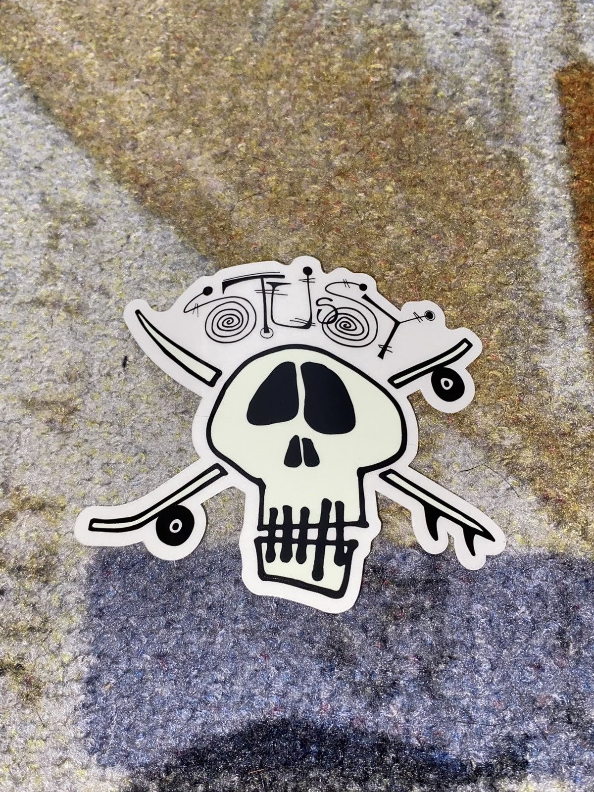 Stussy Stussy Skeleton Logo Sticker | Grailed
