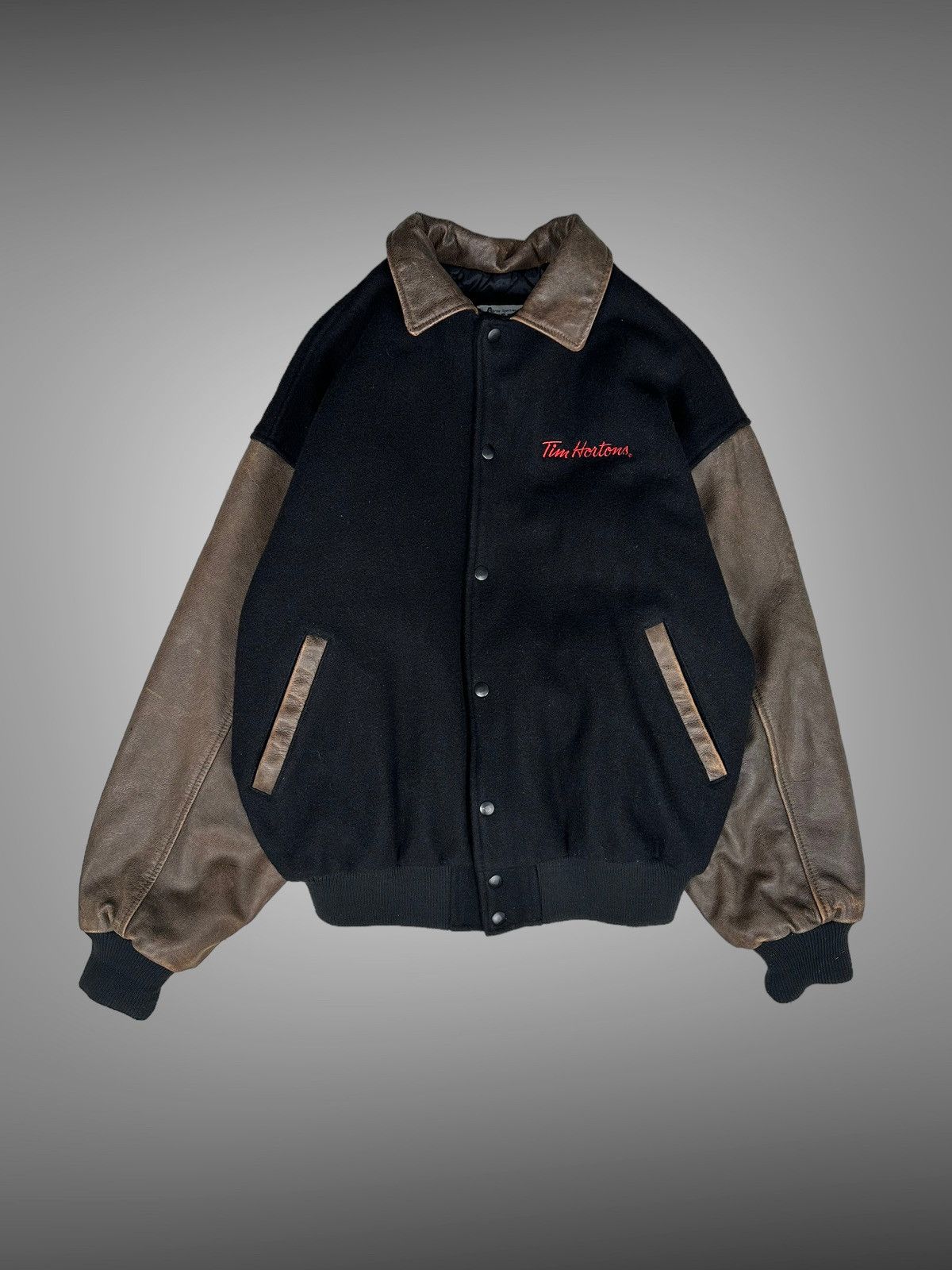 Vintage Vintage Tim Hortons Varsity Jacket | Grailed