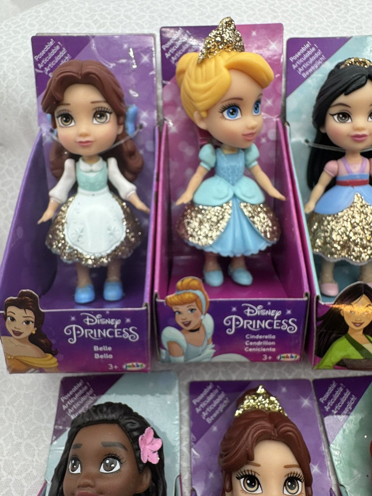 Disney 475- 8 Disney Princesses Poseable Mini Doll 3.5" Figures | Grailed