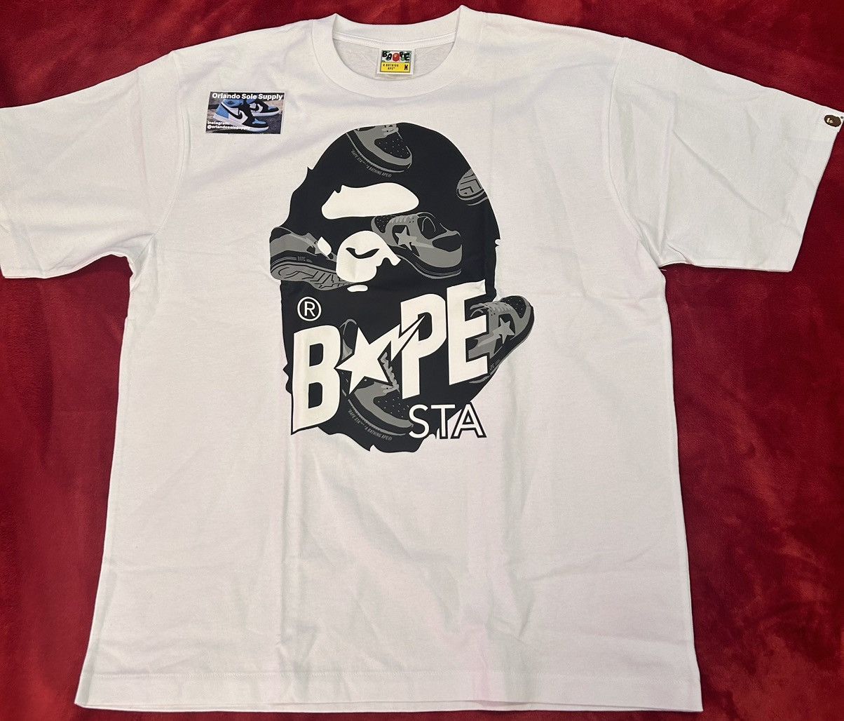 Bape Random Bape Sta Ape Head Relaxed Fit Tee | Grailed