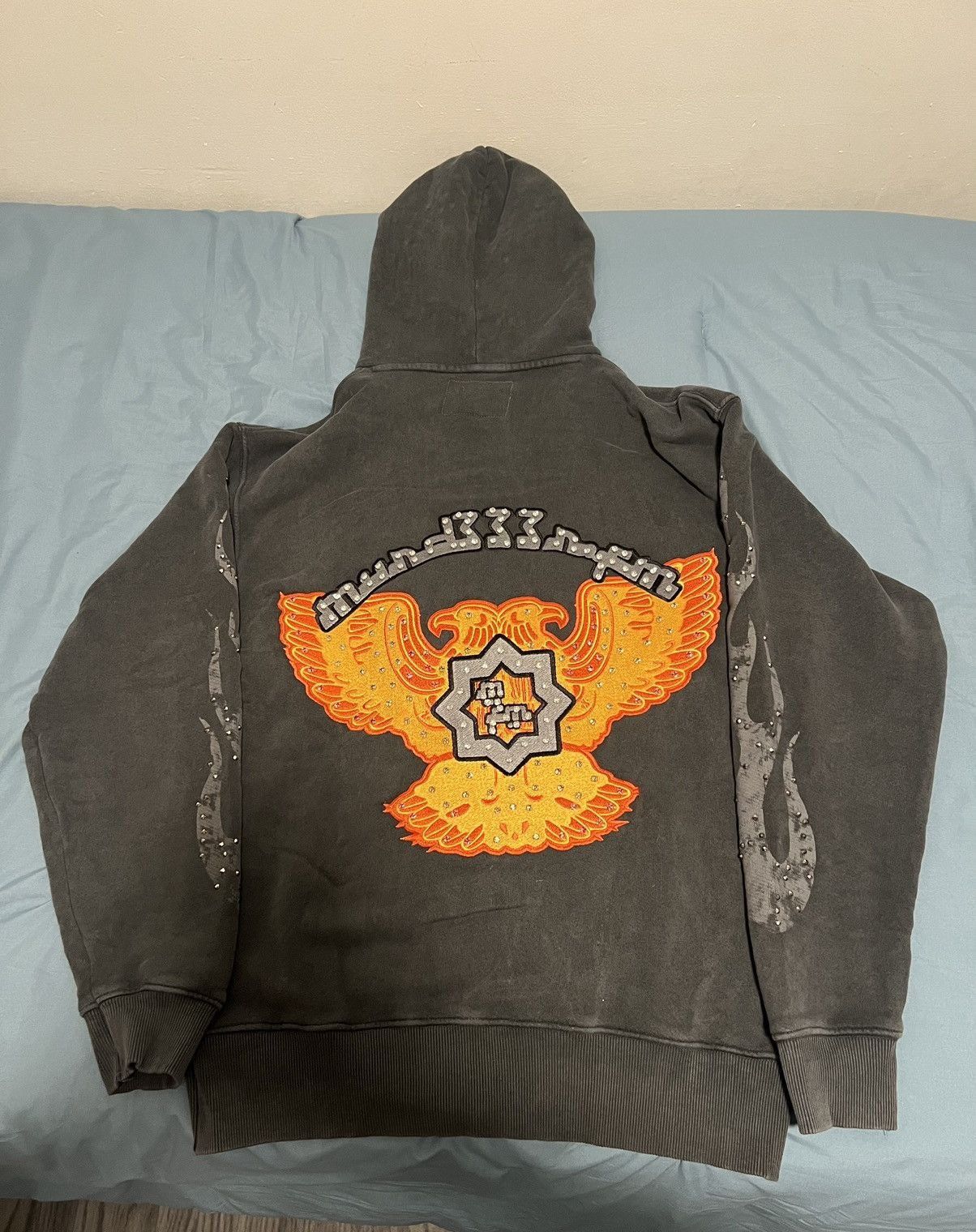 murd333r.fm Murder.fm Chop333r OG Zip Up Grey Hoodie Size Medium | Grailed