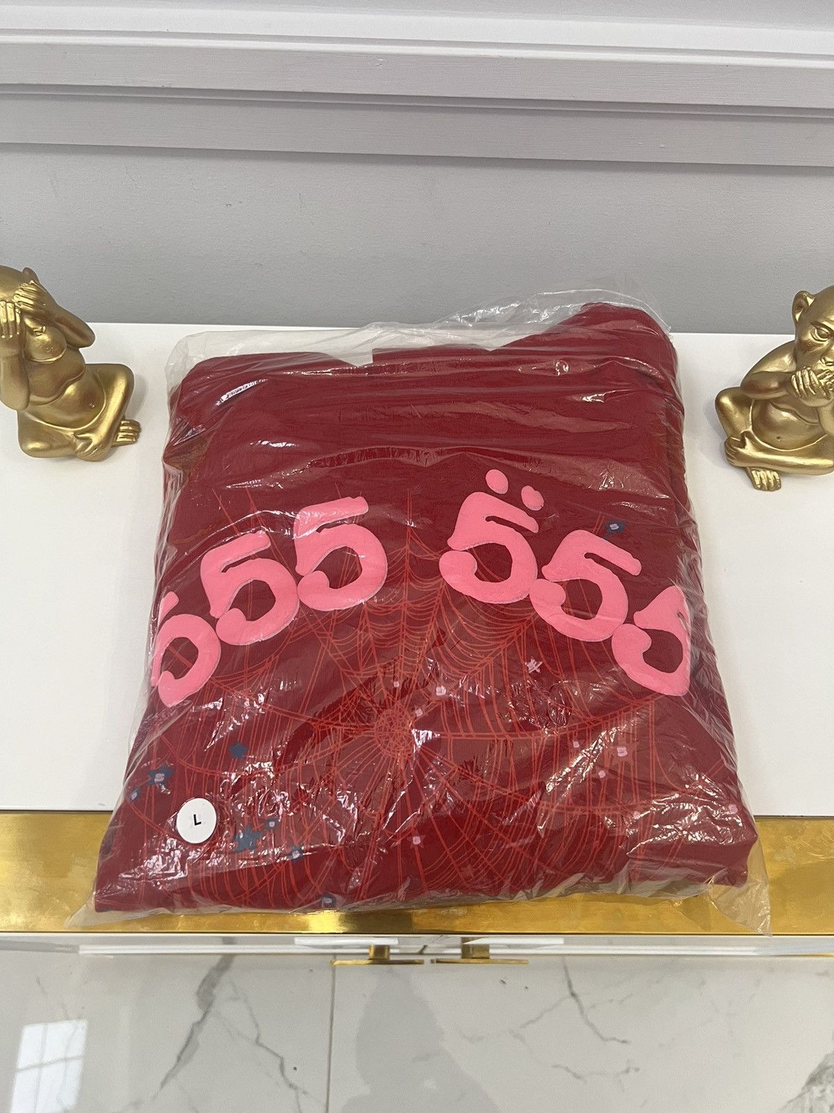 Spider Worldwide Sp5der Worldwide Red Angel Number 555 Hoodie | Grailed