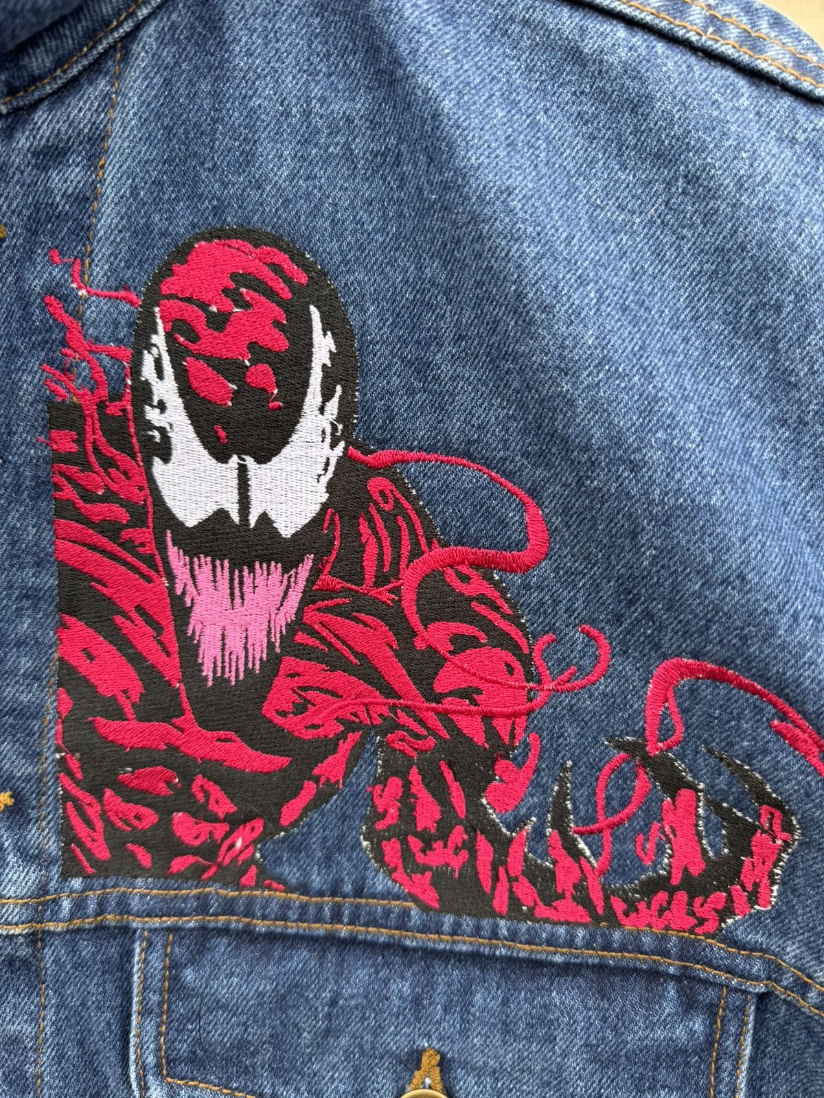 Other Carnage vintage denim jacket Venom spider-man super rare | Grailed