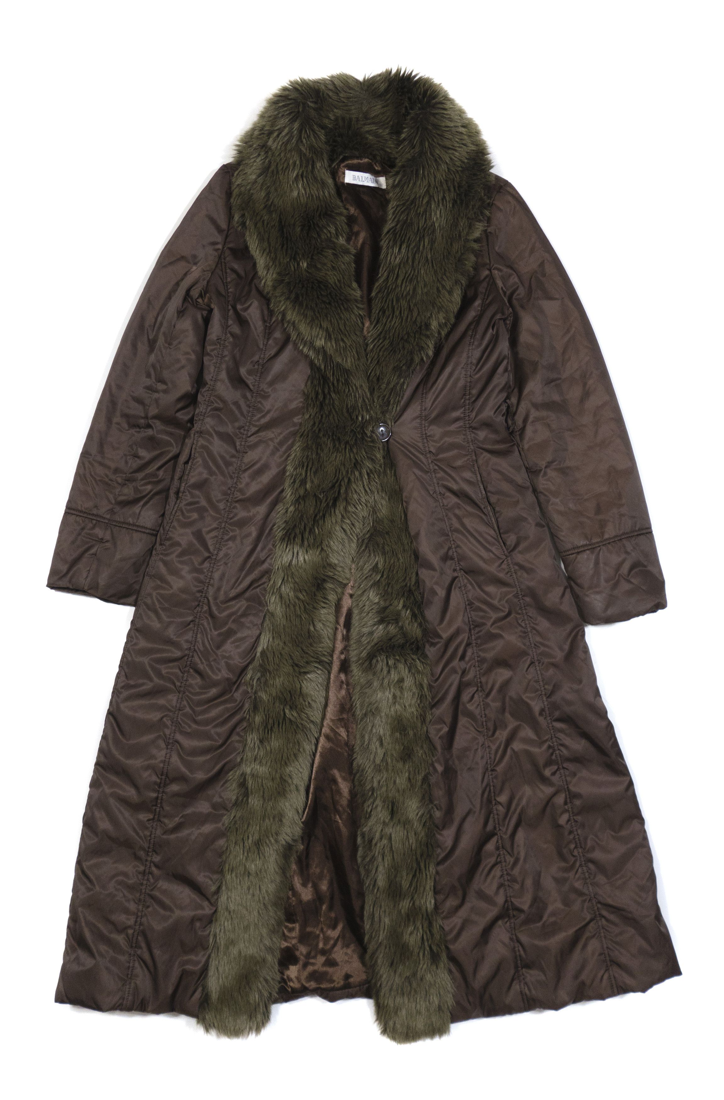 Balmain × Pierre Balmain × Vintage 90S Faux Fur Y2K Overcoat Vintage ...