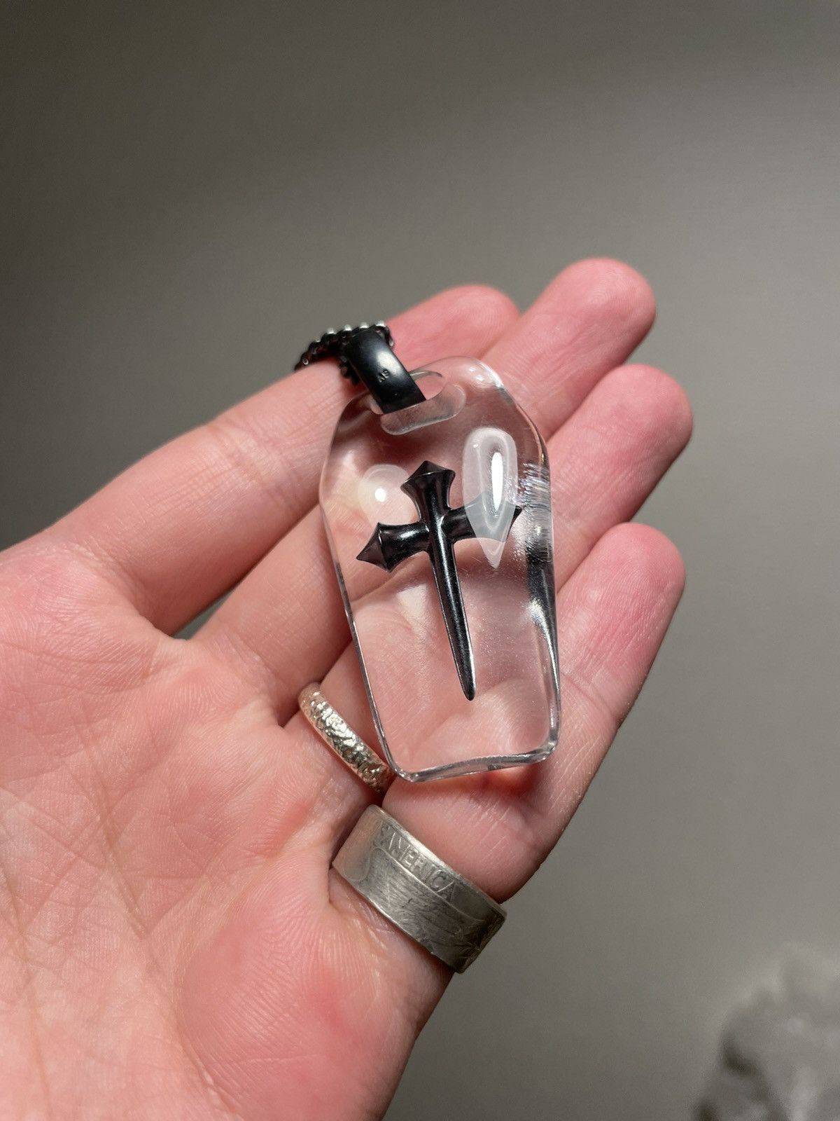 Number (N)ine NUMBER NINE 05ss ARCHIVE ACRYLIC NECKLACE SILVER 925 ...