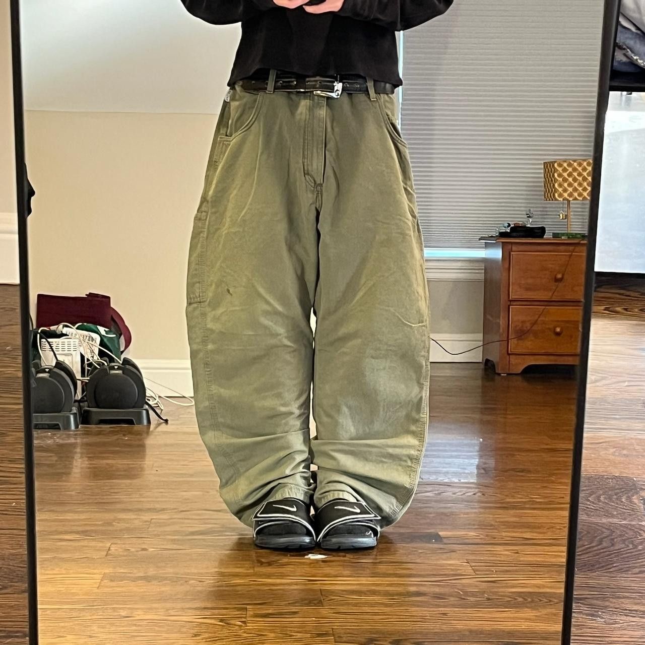 Jnco × Streetwear × Vintage vintage baggy wide leg olive green tyndale ...
