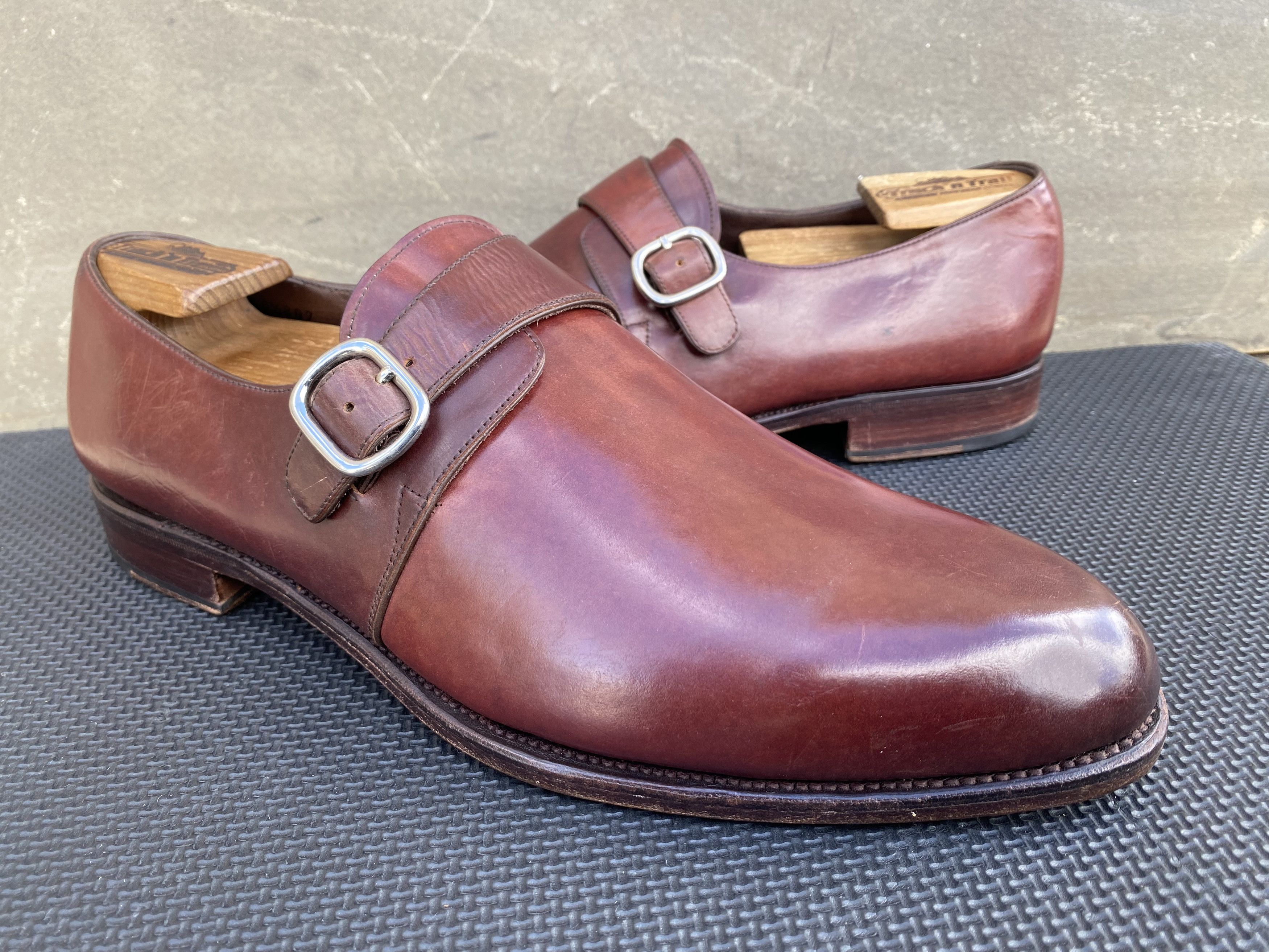 Carmina Carmina Bourbon Shell Cordovan Monk Strap Blucher | Grailed