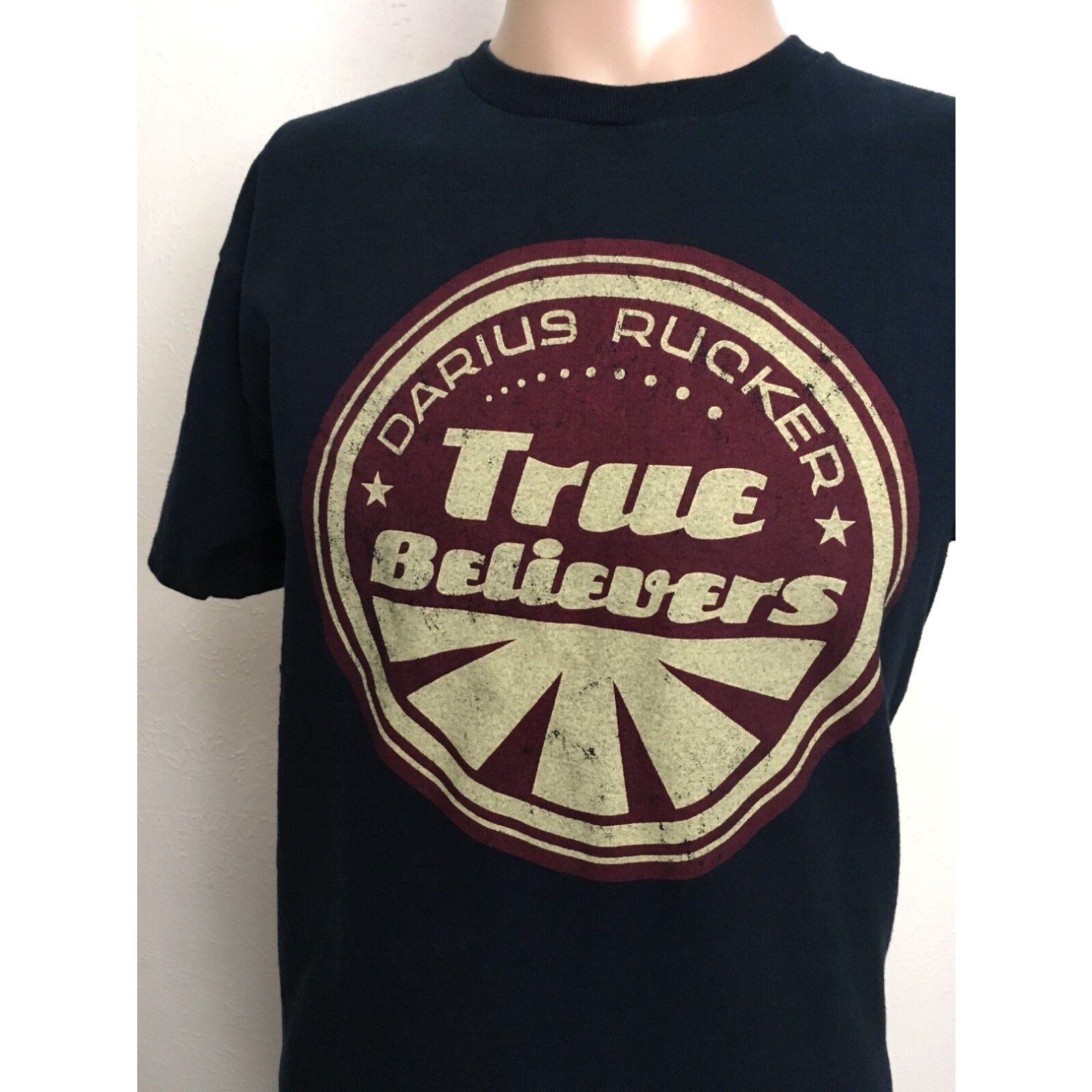 Vintage DARIUS RUCKER TRUE BELIEVERS 2013 TOUR T SHIRT Navy Blue M ...