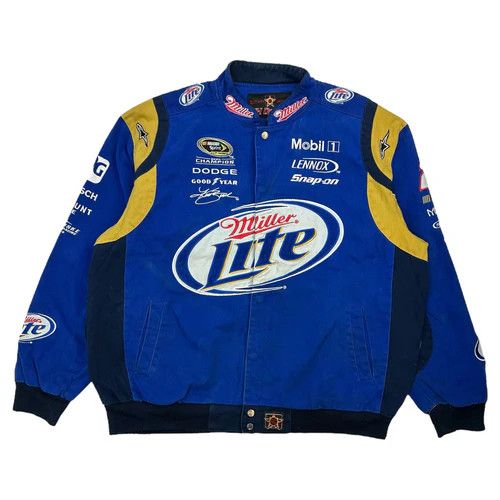 Jh Design VINTAGE NASCAR MILLER LITE RACING JACKET BLUE | Grailed