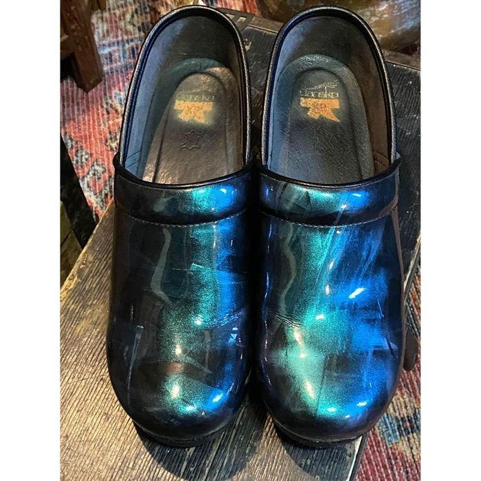 Dansko Dansko XP Clogs Womens 41 Blue Purple Iridescent Nurse Shoe ...