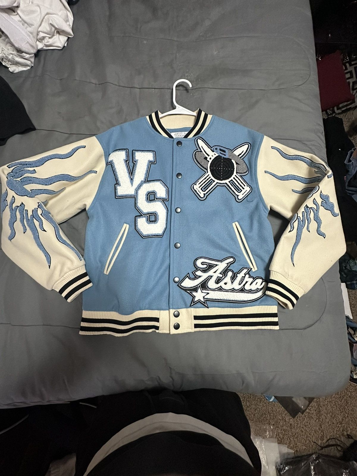 Streetwear Vale Varsity Blue Varsity Jacket | Grailed
