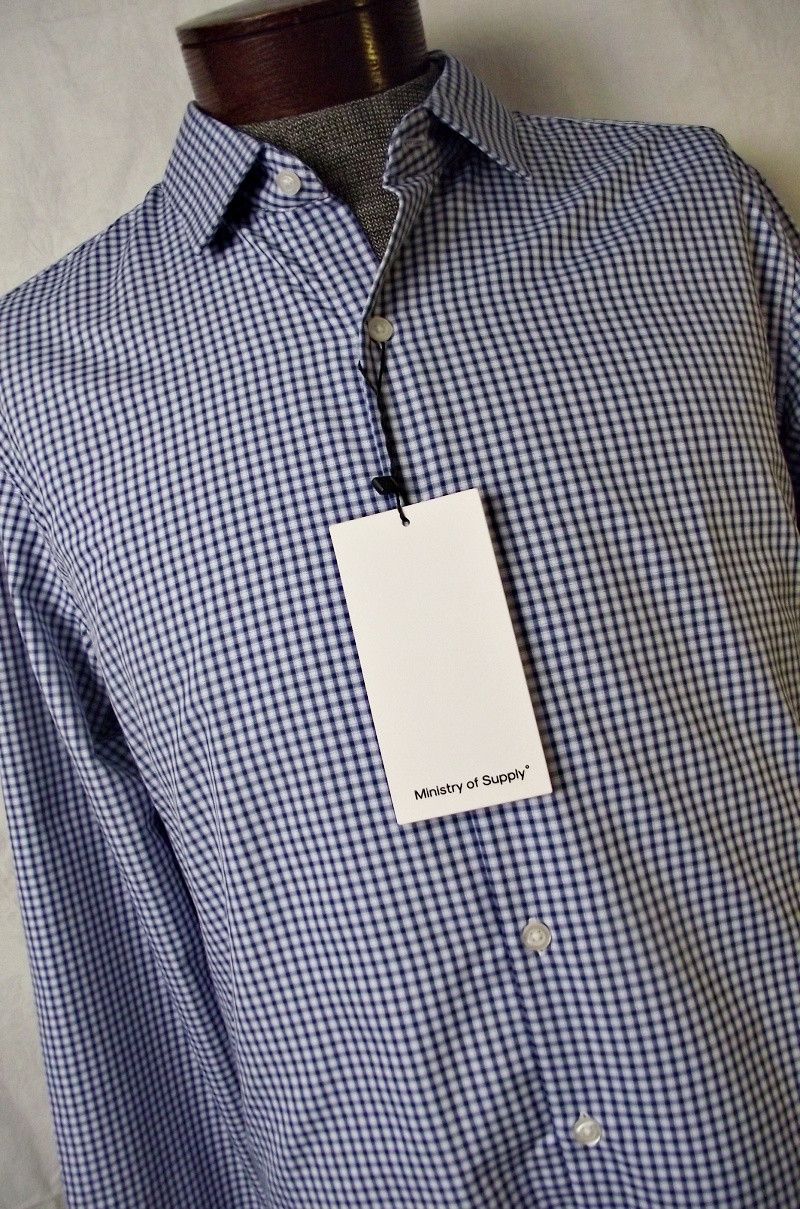Ministry Of Supply Mens Aero Zero Dress Shirt XL Slim Carbon Neutral ...