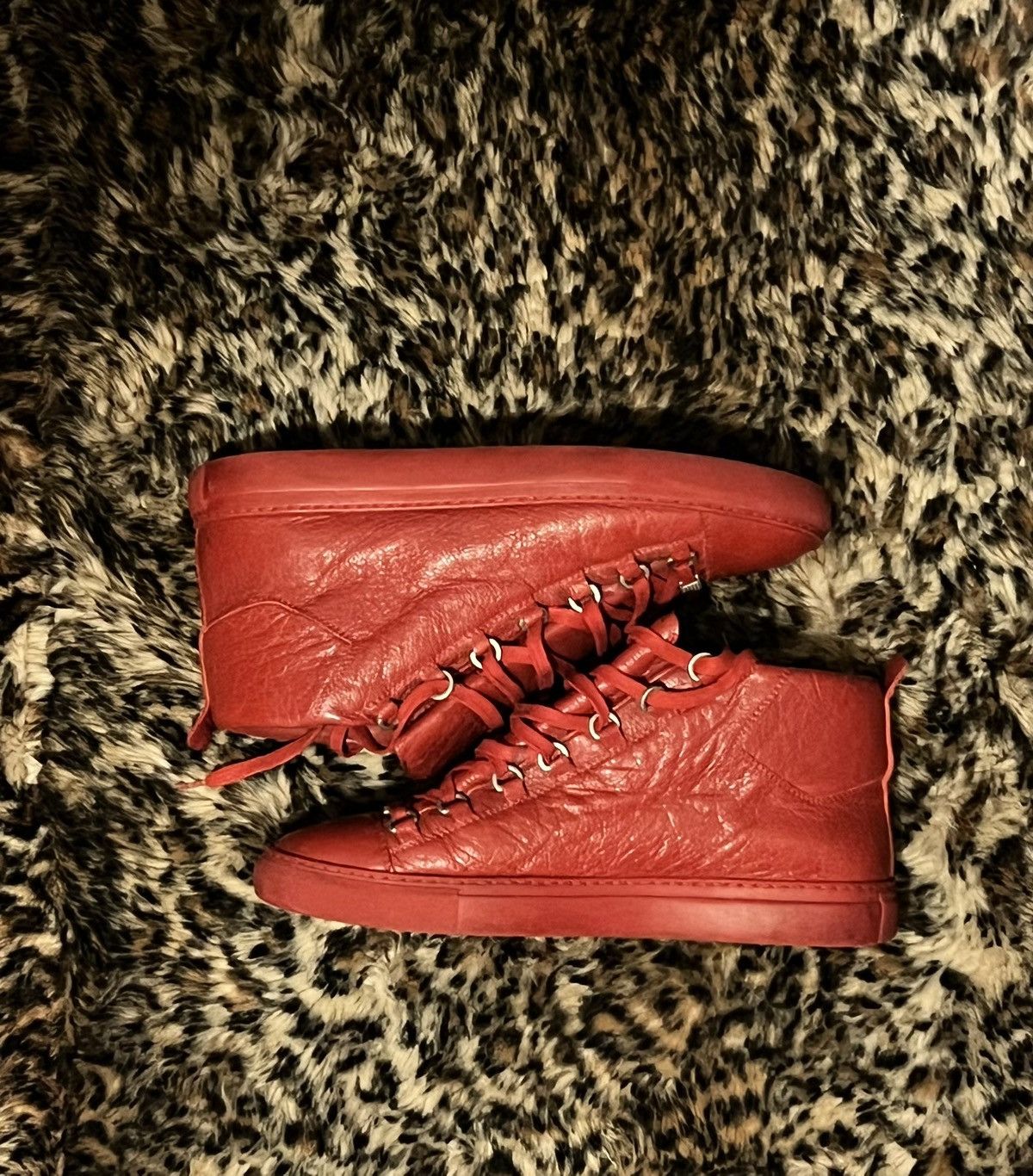 Balenciaga Balenciaga Arena Red Textured Leather | Grailed