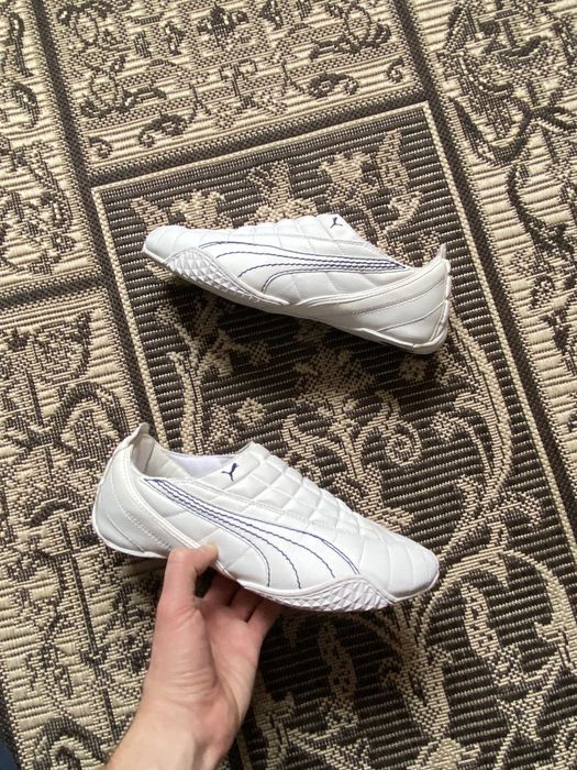 Vintage Vintage Puma Bnib Uke Japanese White Leather Slip Ons | Grailed