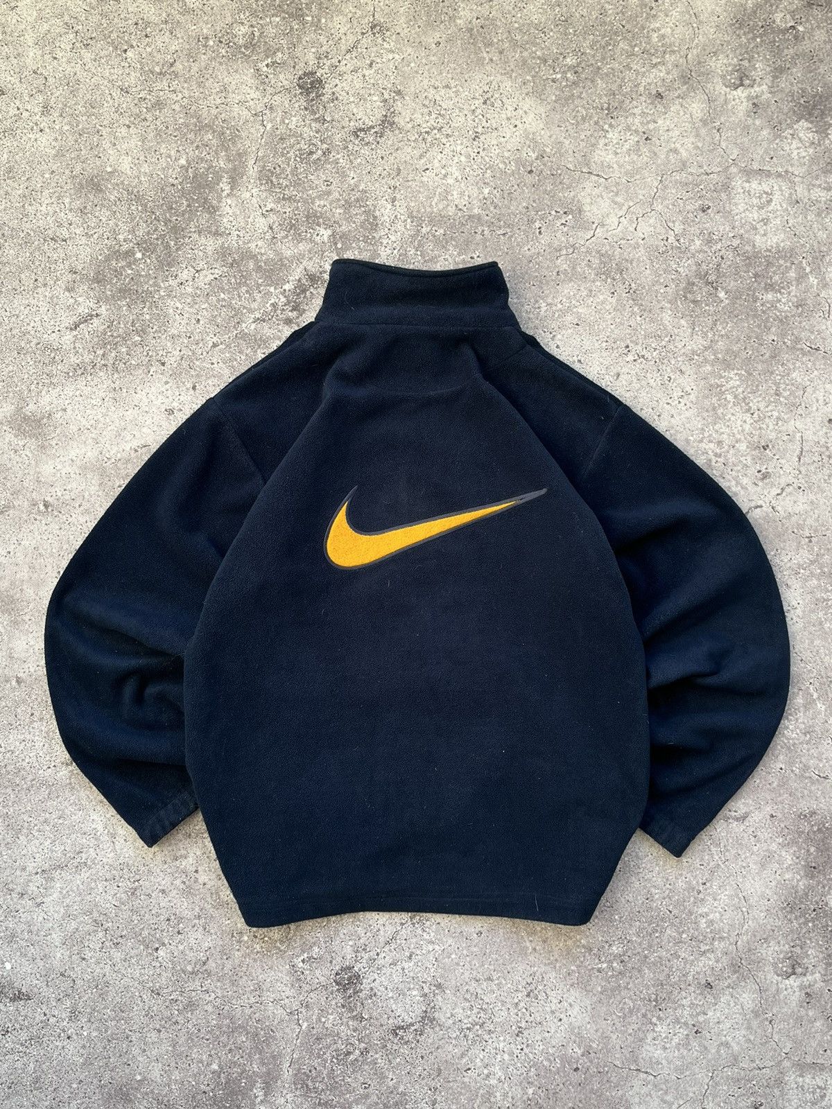 Nike × Streetwear × Vintage Vintage Nike Zip Up Fleece Sweater Big ...
