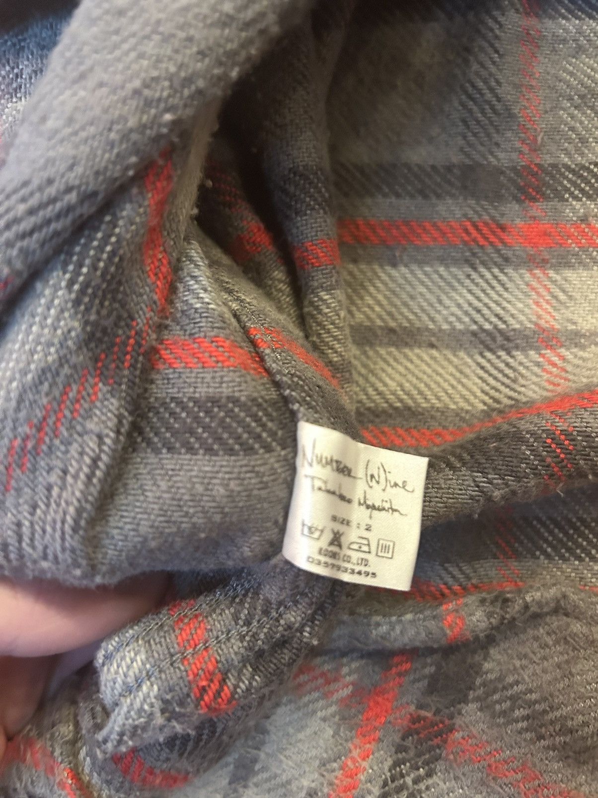 Number (N)ine Number nine the high streets hooded runway flannel | Grailed