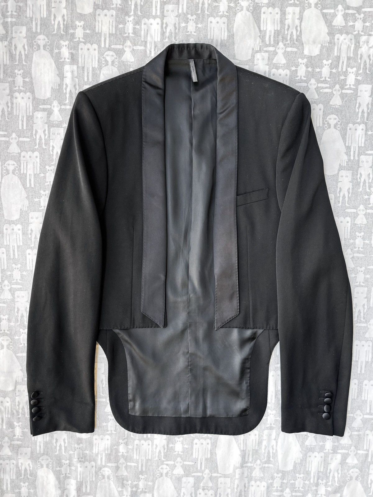 Dior × Hedi Slimane Dior Homme SS06 Tuxedo Tail Wool Blazer Jacket ...