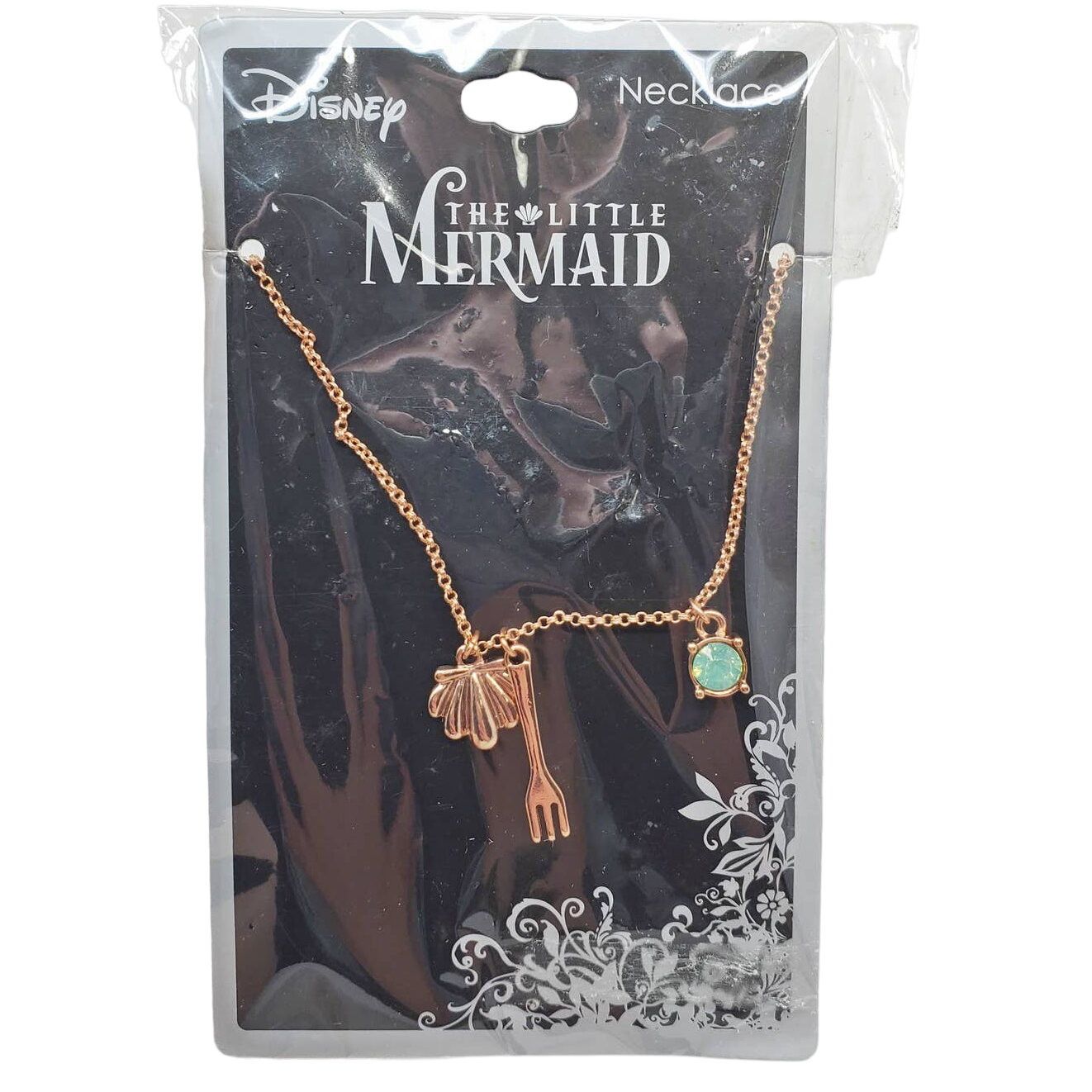 Disney Disney The Little Mermaid Rose Gold Necklace New in Package ...