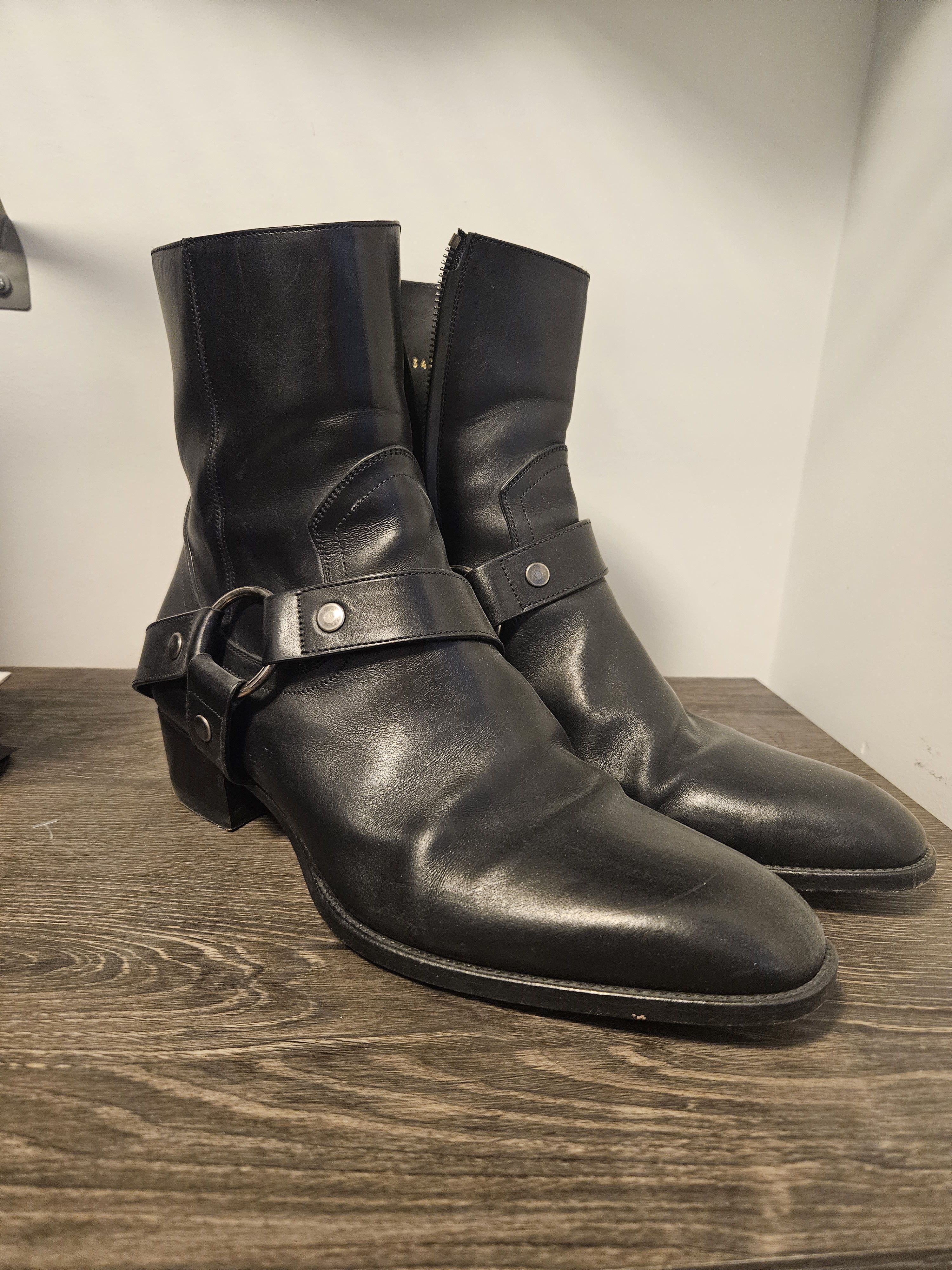 Saint Laurent Paris YSL leather Wyatt Boots | Grailed