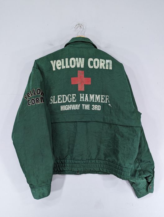 Vintage 🔥RARE🔥Vintage 90s Yellow Corn Motorcycle Riding Jacket | Grailed