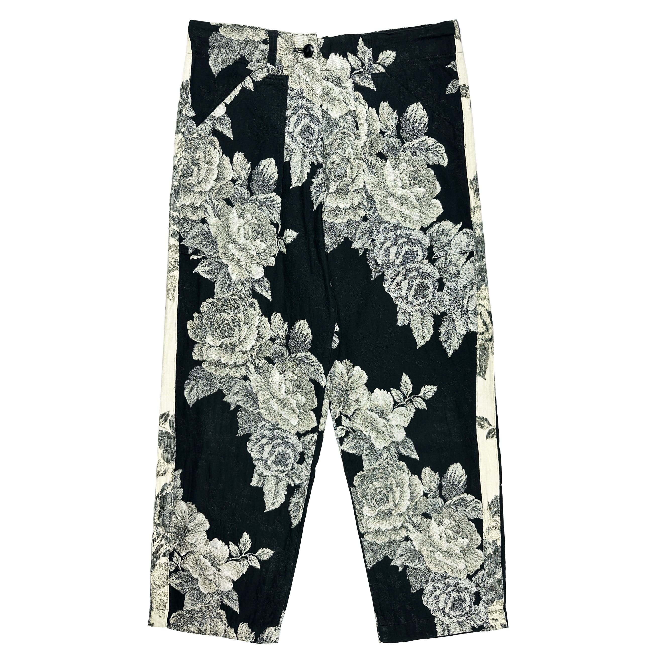 Yohji Yamamoto Floral Jacquard Pants | Grailed