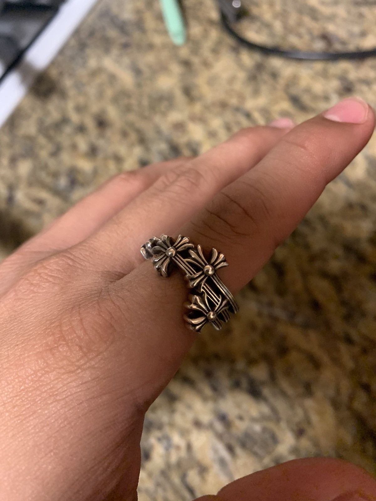 Chrome Hearts ( Sold ‼️) Chrome Hearts Triple Cross Ring | Grailed