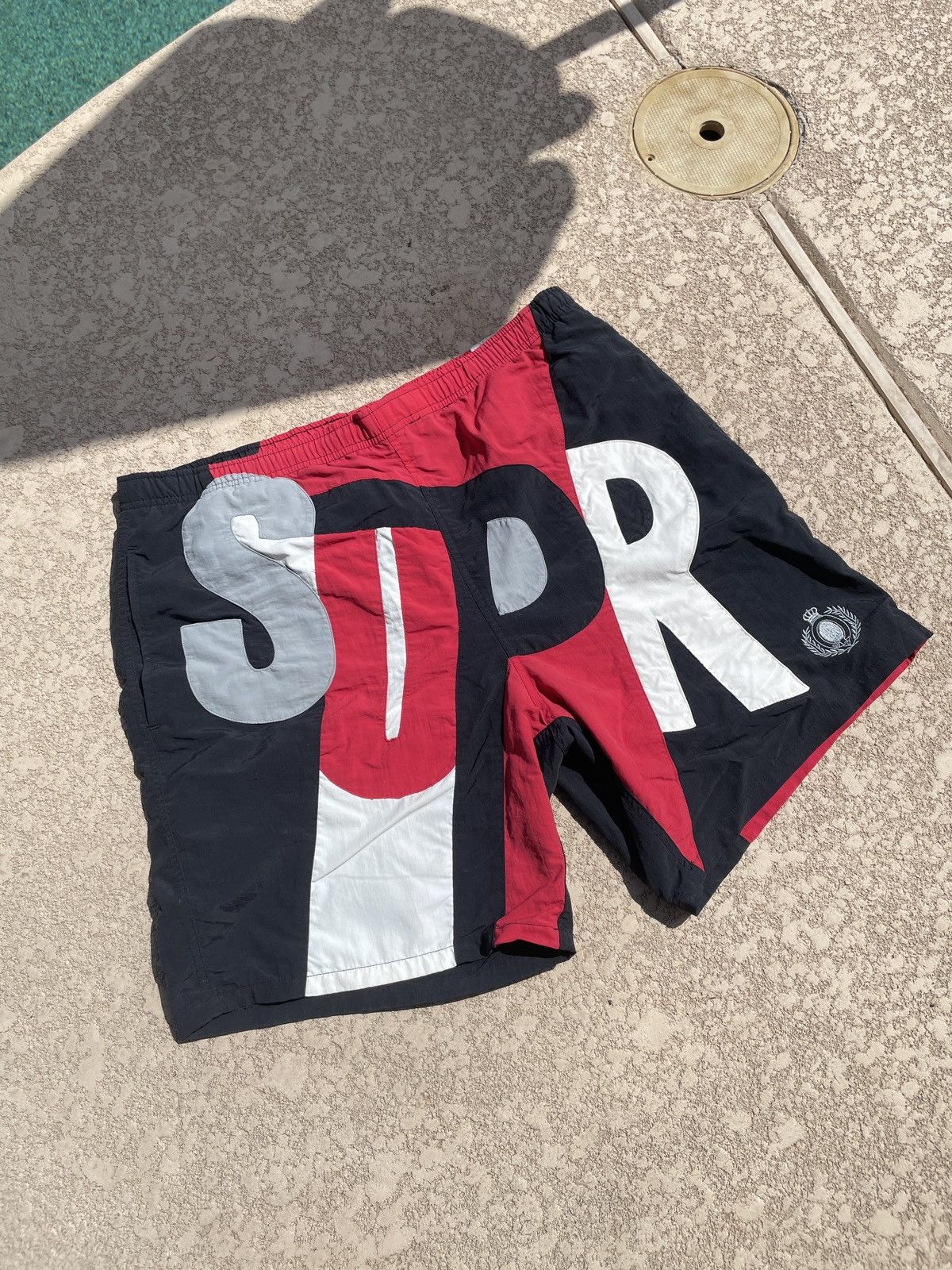 Supreme LARGE Supreme Big Letter Water Short Swim Trunks | Grailed