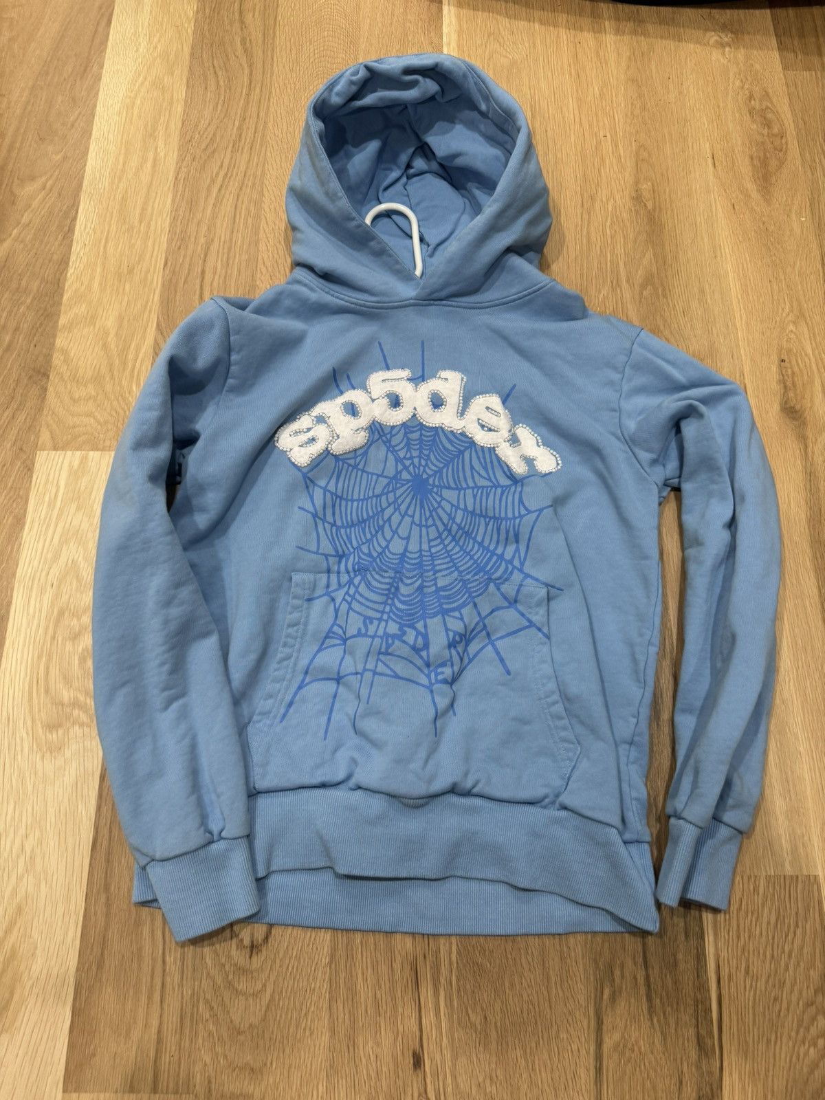 Streetwear sp5der hoodie light blue | Grailed