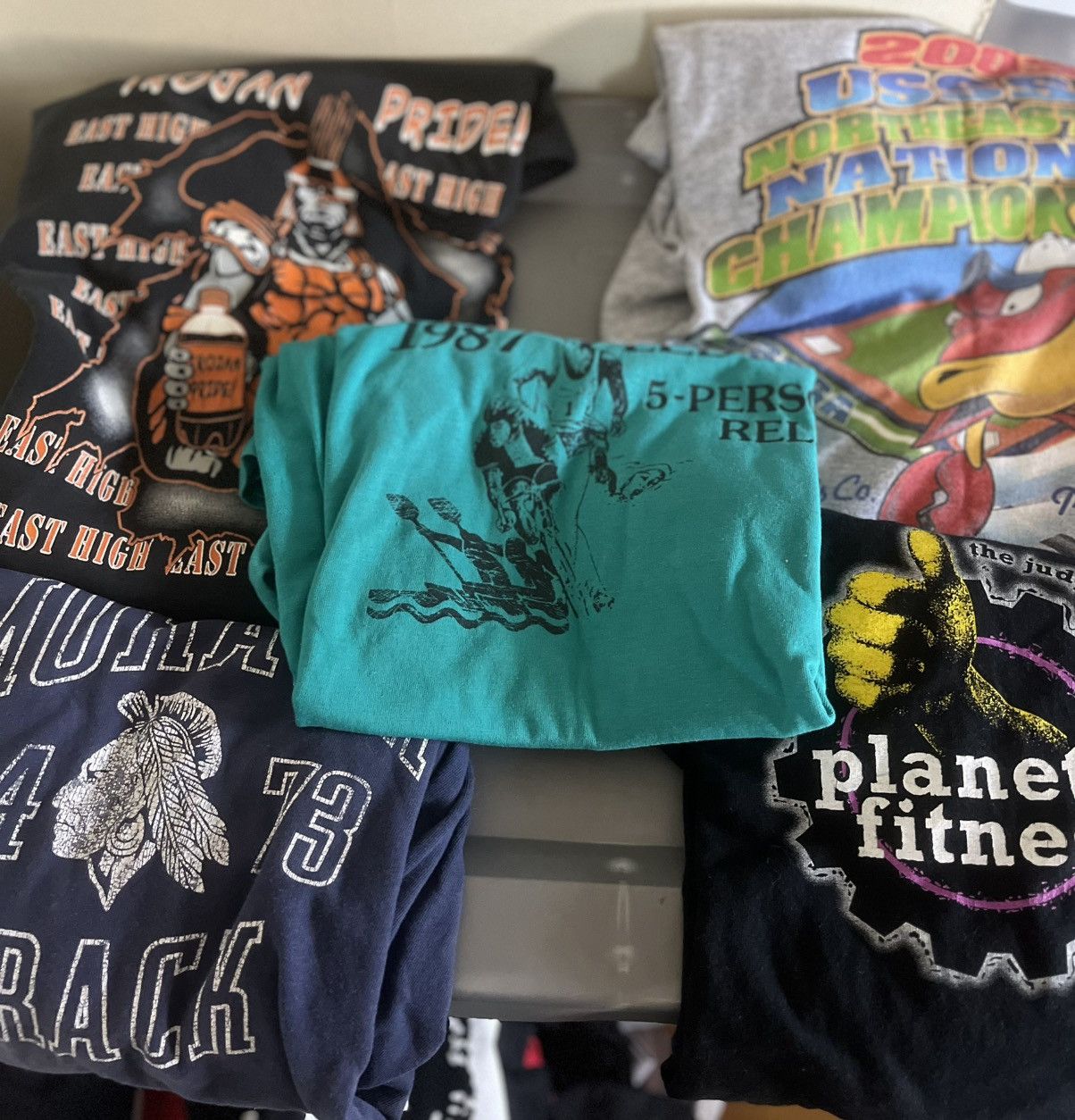 Anvil 5 vintage sports shirt bundle college prep marathon racing | Grailed