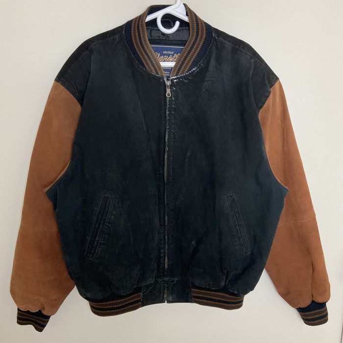 Vintage Vintage Varsity Princeton NJ Suede Jacket | Grailed