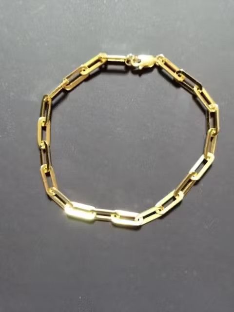 Cuban Link Chain Paper Clip Chain Bracelet | Grailed