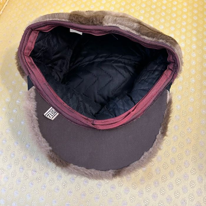 Vintage Vintage Stockman Hat Fur Crown Cap Check Brown Pom Pom Union ...