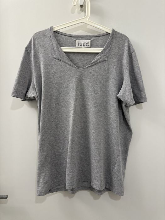 Maison Margiela Wide Collar Minimalism Maison Margiela Grey Tee | Grailed