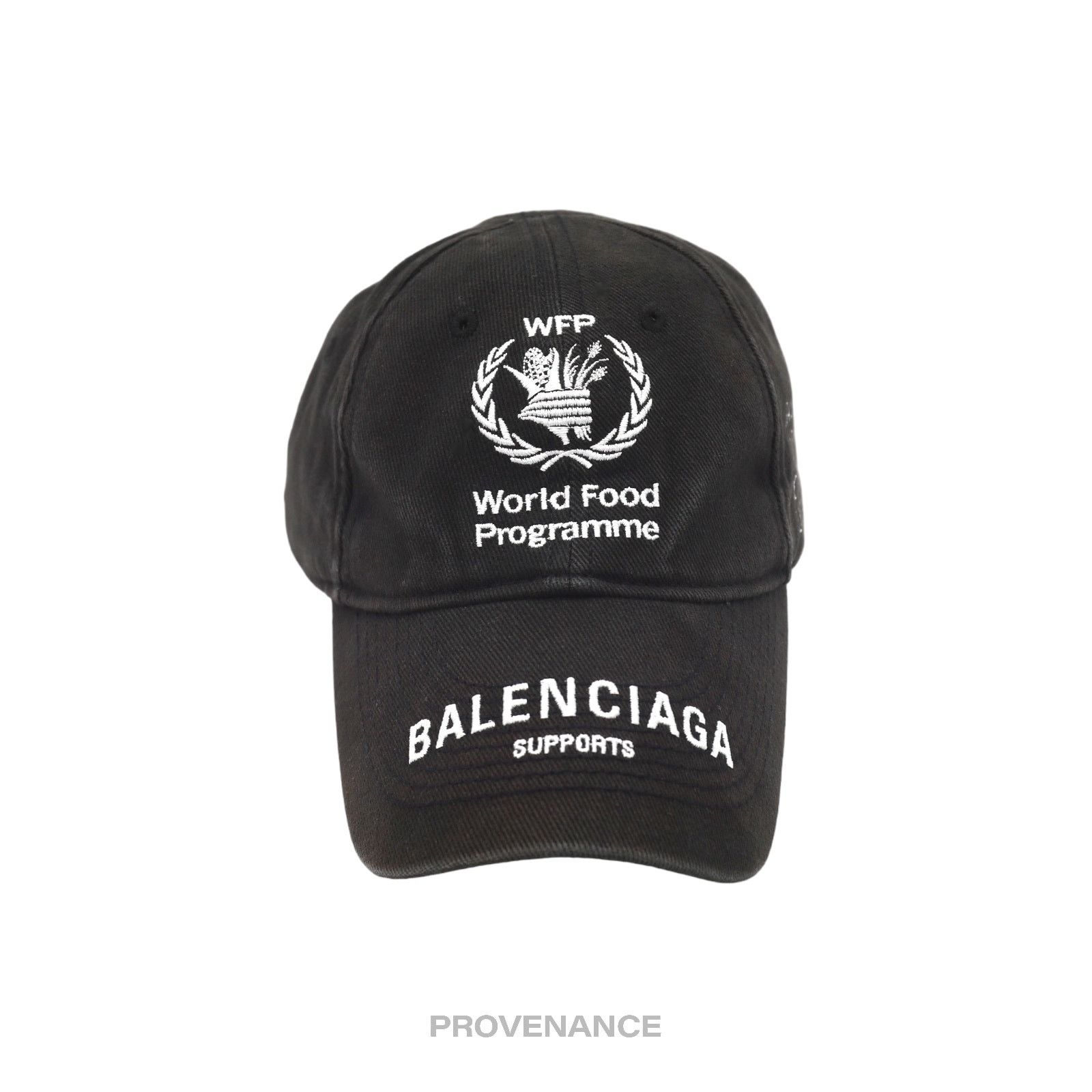 Balenciaga 🔴 Balenciaga WFP World Food Programme Cap - Washed Black ...