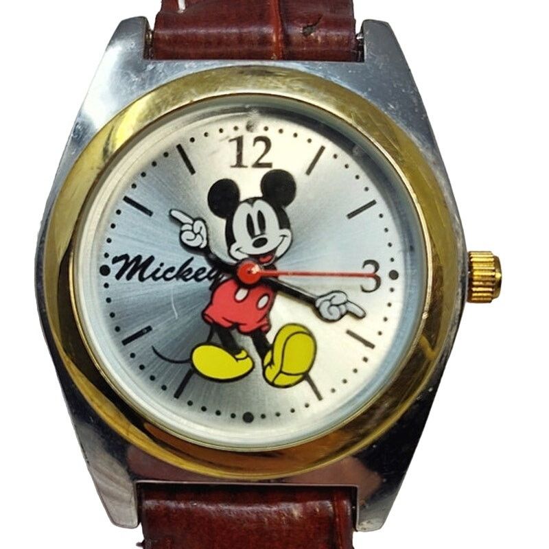 Disney Disney Mickey Mouse Analog Watch Silver/Gold Face | Grailed