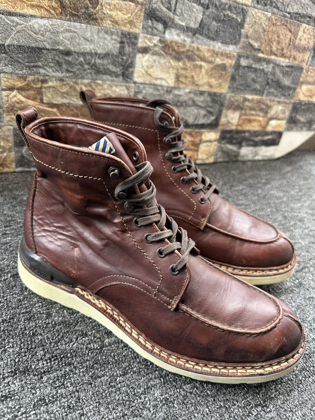 Visvim VISVIM NORWEGIAN SPLIT TOE BROWN LEATHER BOOT | Grailed