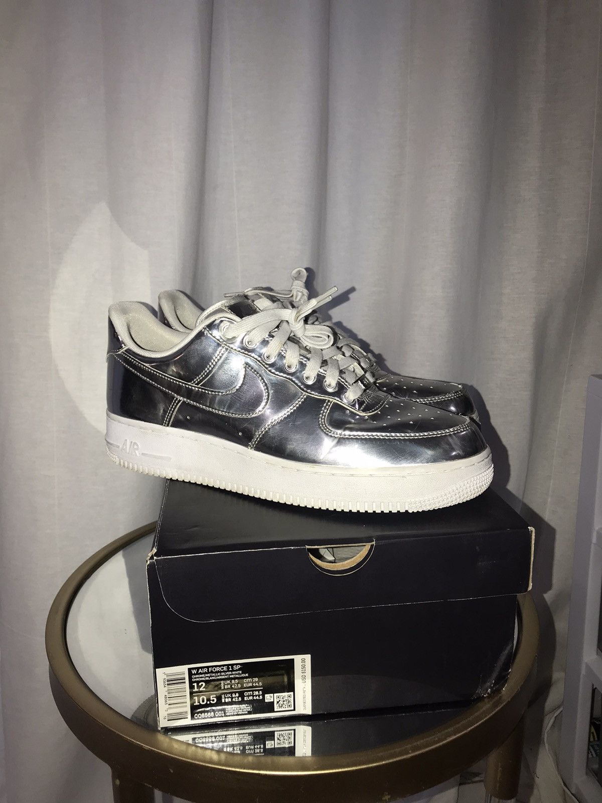 Nike Nike AF1 Liquid Metal Chrome | Grailed