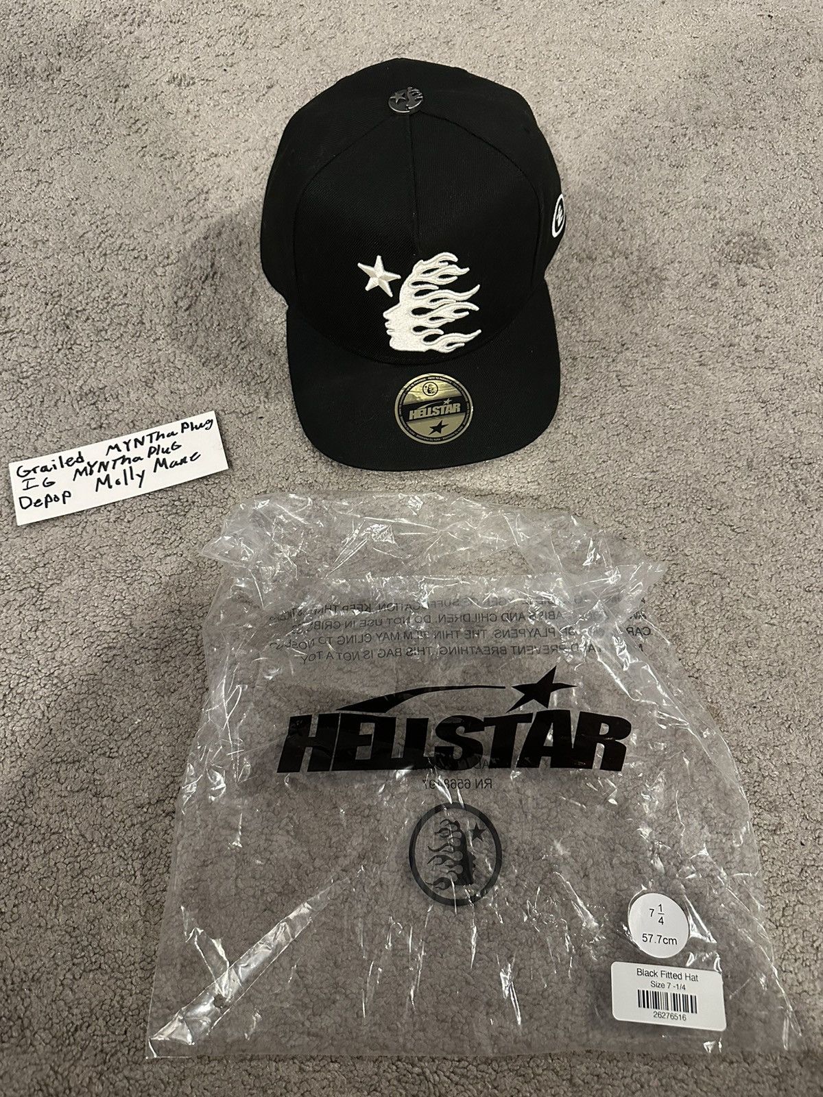 HELLSTAR HellStar OG Black Fitted Hat Size 7 1/4 | Grailed