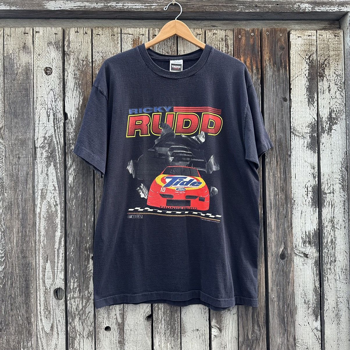 Vintage Vintage 90s NASCAR Racing Ricky Rudd Tide Race Car T-Shirt ...