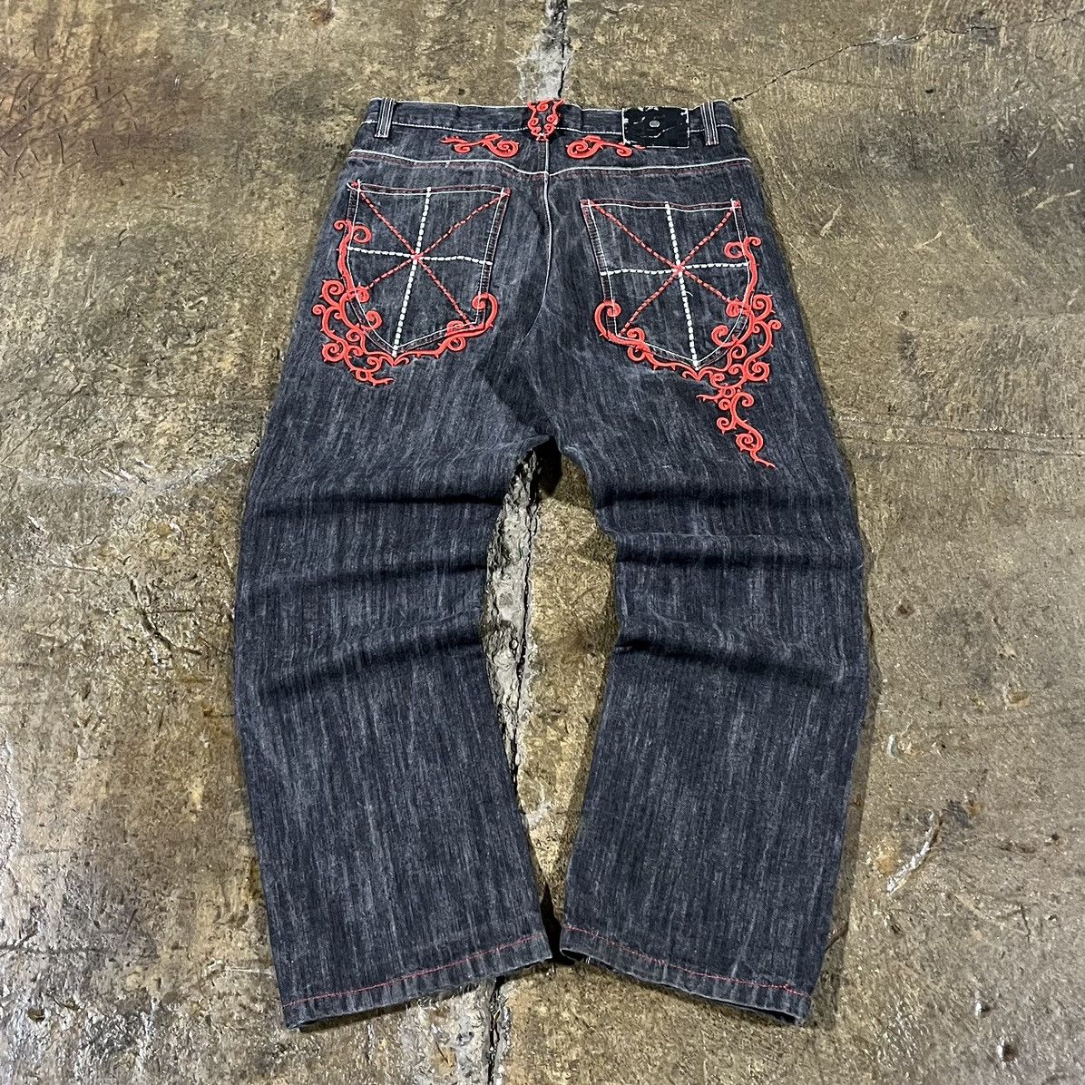 JNCO × Southpole × Vintage Crazy Vintage Y2K Baggy Jeans Embroidered ...