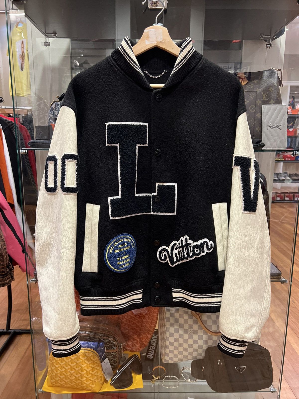 Louis Vuitton Louis Vuitton ‘Dreaming’ Varsity Leather Jacket | Grailed