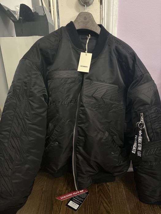 Vetements Vetements x Alpha Industries Blackout Racing bomber jacket ...