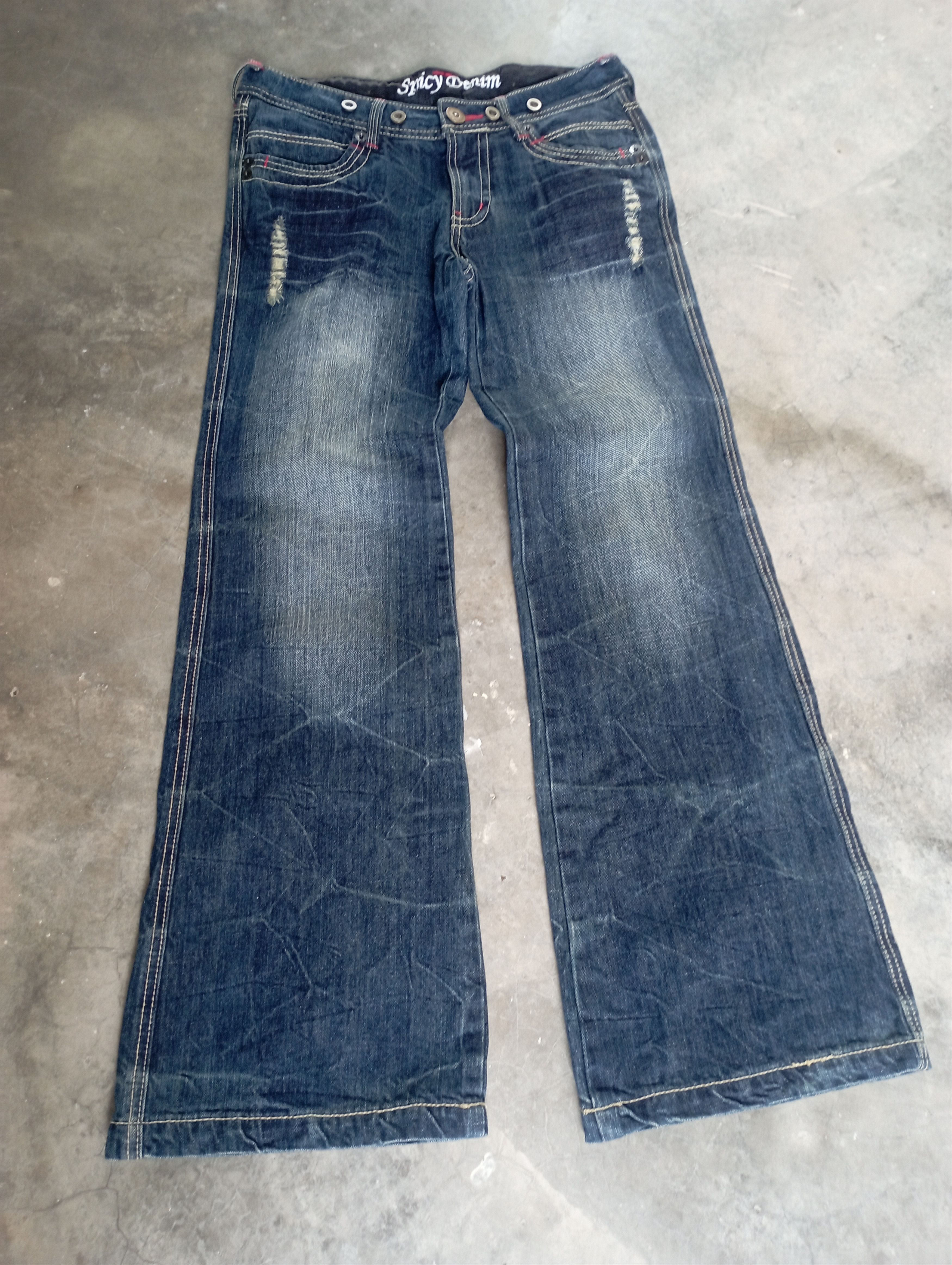 If Six Was Nine × Jean × Jnco Flare Jeans Japan Lightning Wash Spicy ...