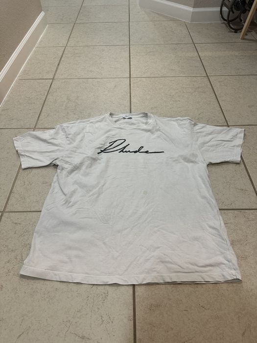 Rhude Rhude Cursive Graphic Tee Logo Script | Grailed