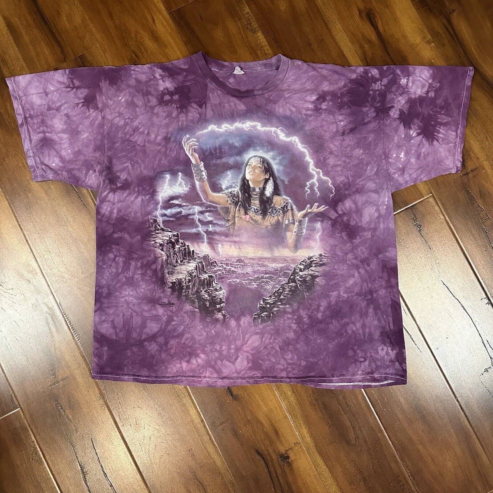 Vintage 90s Native American lightning tie-dye princess purple 2XL | Grailed